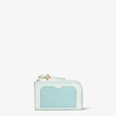 Fendi Ff Diamonds Card Case Pouch - Green