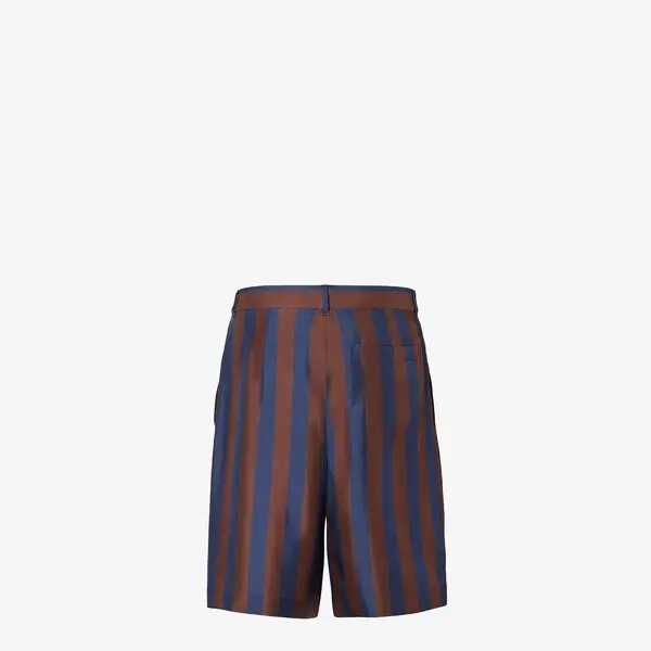 Fendi Silk Pequin Stripe Bermuda Shorts