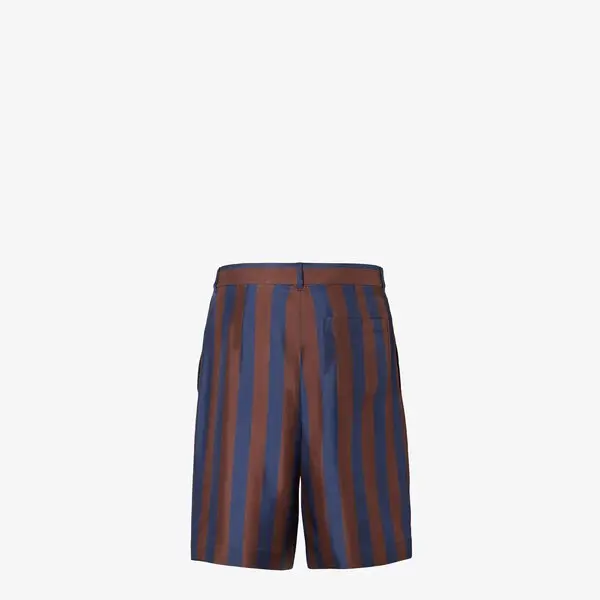 Fendi Silk Pequin Stripe Bermuda Shorts - Multicolour