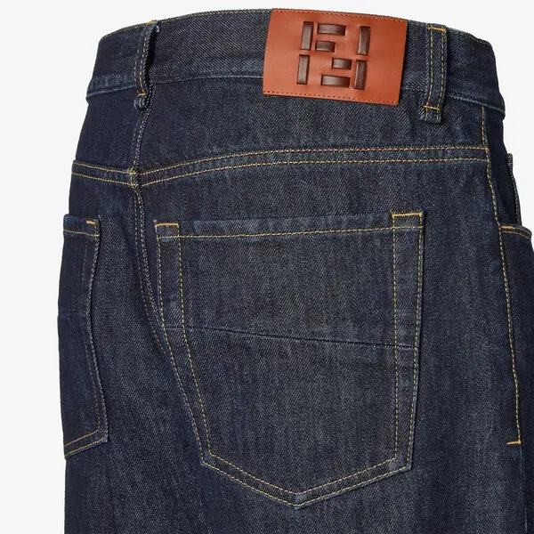 Fendi Long Denim Jeans - Blue