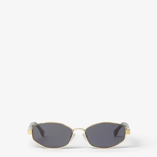 Fendi Baguette Oval Sunglasses - Gold