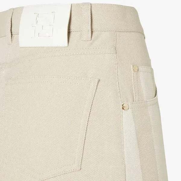 Fendi Jacquard Pequin Motif Jeans Skirt