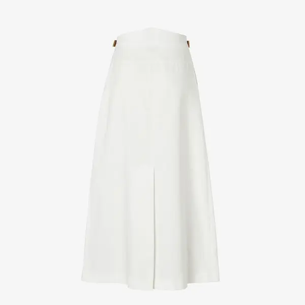 Fendi Flared Midi Skirt With Leather Straps