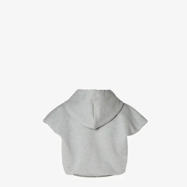 Fendi Mélange Cotton Jersey Sweatshirt With Leather Patch