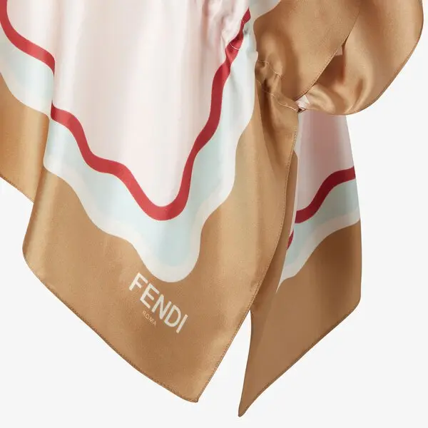 Fendi Silk Poncho - Pink
