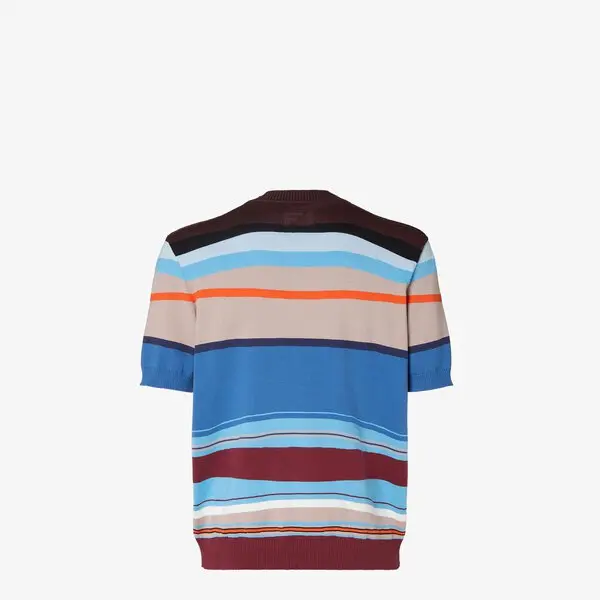 Fendi Cotton Striped Intarsia Jumper