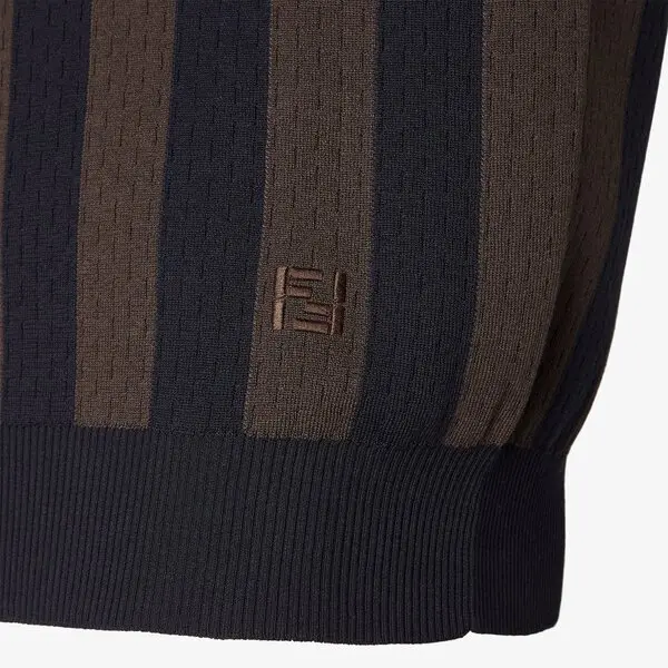 Fendi Pequin Stripe Silk & Cotton Jumper - Multicolour