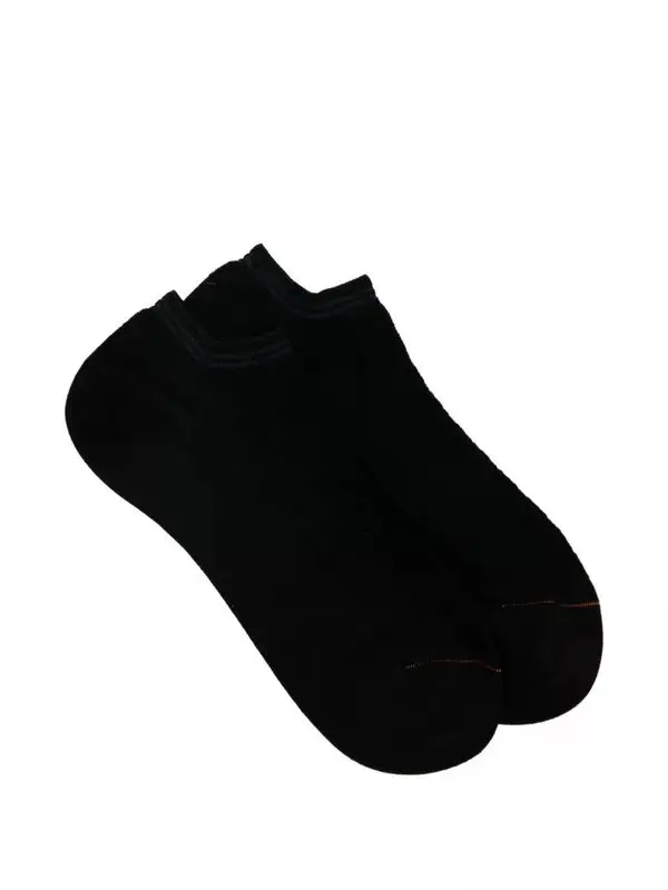 Zegna Ribbed-knit Low-cut Socks - Black