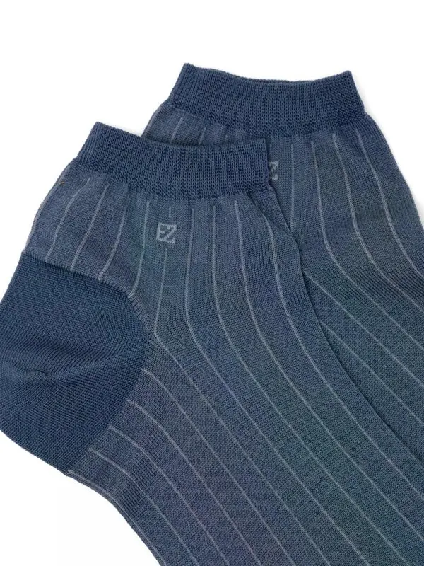 Zegna Ermenegildo Pinstriped Ankle Socks
