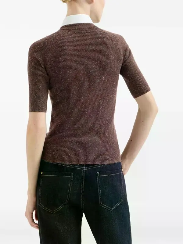 Brunello Cucinelli Sparkling Cashmere Rib-knit Sweater