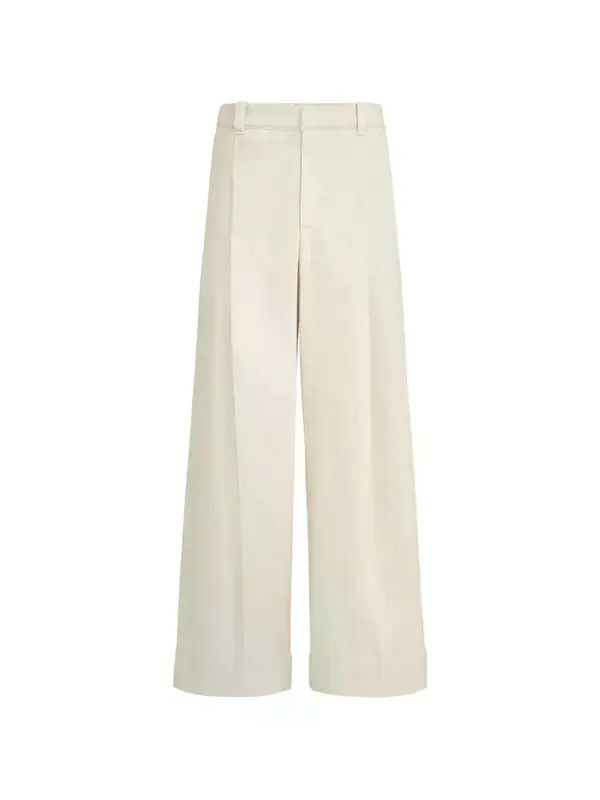 Brunello Cucinelli Pleated Trousers With Monili Detail - Neutrals