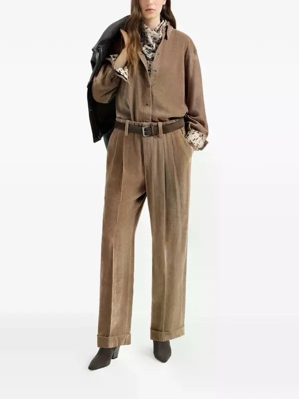Brunello Cucinelli Fluid Corduroy Baggy Sartorial Trousers