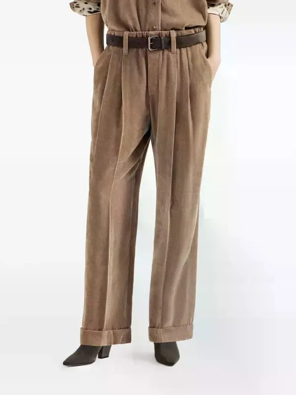 Brunello Cucinelli Fluid Corduroy Baggy Sartorial Trousers