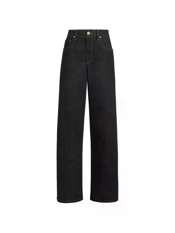 Brunello Cucinelli Loose Barrel Denim Trousers - Blue