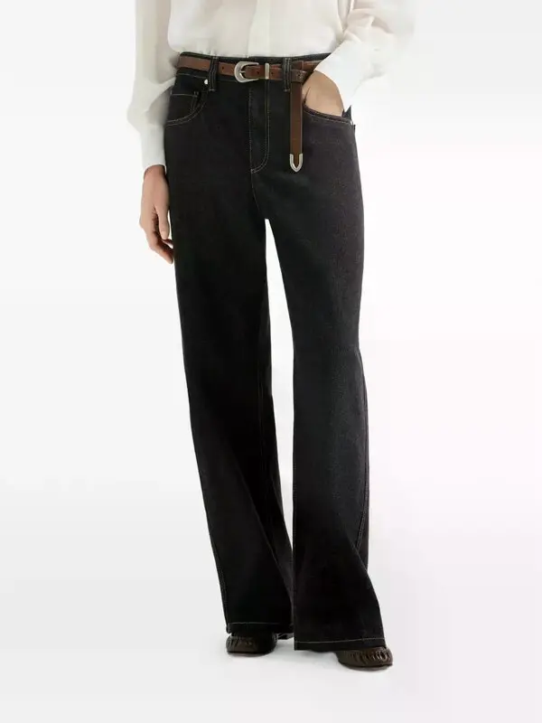 Brunello Cucinelli Loose Barrel Denim Trousers - Blue