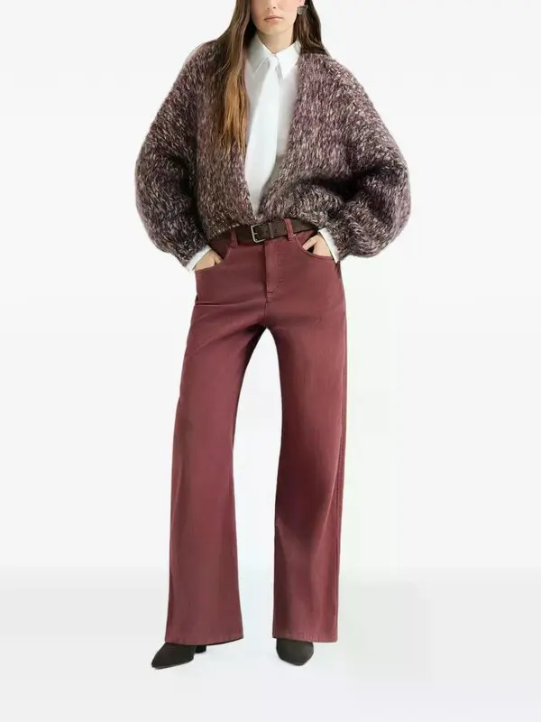Brunello Cucinelli Monili Embellished Denim Trousers - Red