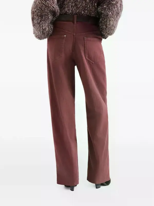 Brunello Cucinelli Monili Embellished Denim Trousers - Red