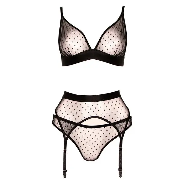 LA MUSA Flirt Lingerie Set - Black