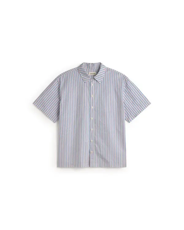 THINKING MU Kurtis Oversize Striped Poplin Shirt