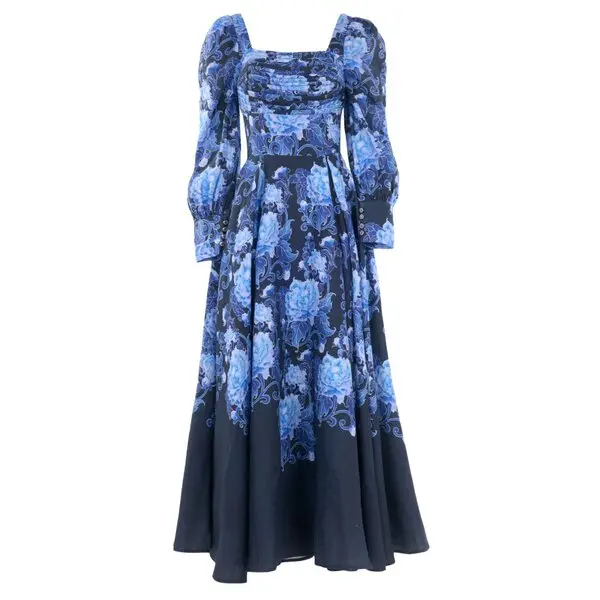 JUSTIN TONG Floral Maxi Dress