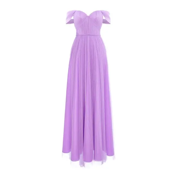ACOB À PORTER Monica Mauve Long Tulle Dress