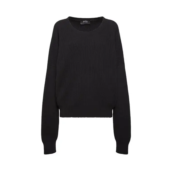 SVETA MILANO Lilith Cashmere Wool Blend Sweater - Black