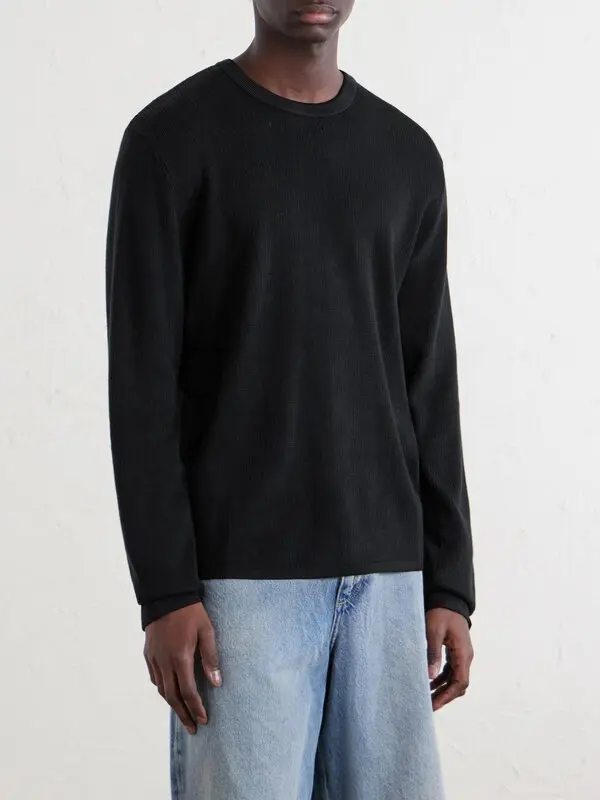 Rag & Bone Cotton-blend Textured Crew Neck Sweater