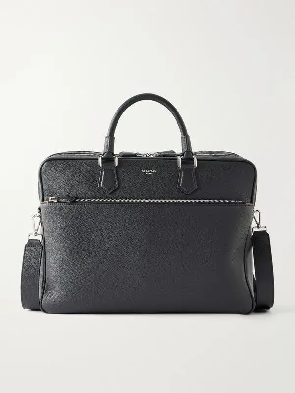 SERAPIAN Full-grain Leather Briefcase