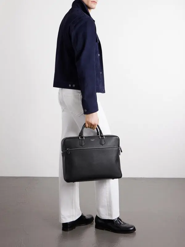 SERAPIAN Full-grain Leather Briefcase