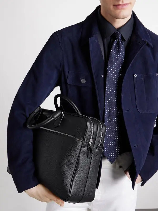 SERAPIAN Full-grain Leather Briefcase
