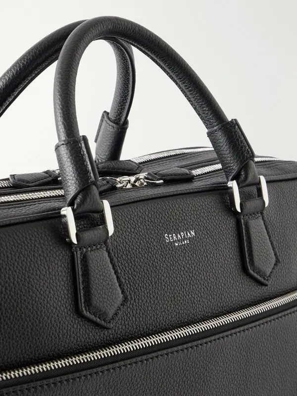 SERAPIAN Full-grain Leather Briefcase