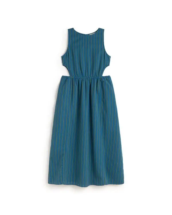 THINKING MU Windsor Kin Striped Midi Dress
