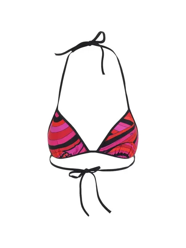 Emilio Pucci Iride Print Triangle Bikini Top - Pink