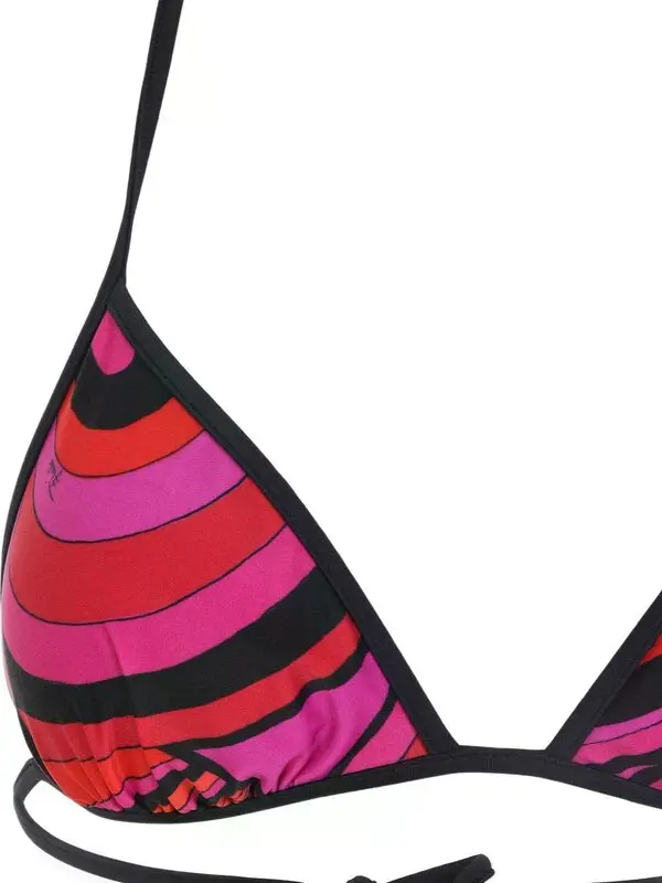 Emilio Pucci Iride Print Triangle Bikini Top - Pink