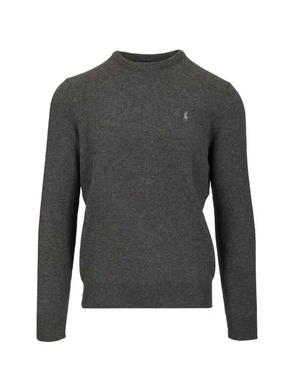 Polo Ralph Lauren Embroidered Wool Sweater - Grey