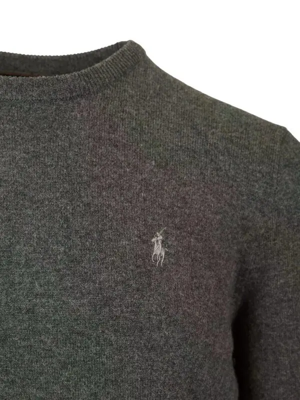 Polo Ralph Lauren Embroidered Wool Sweater - Grey