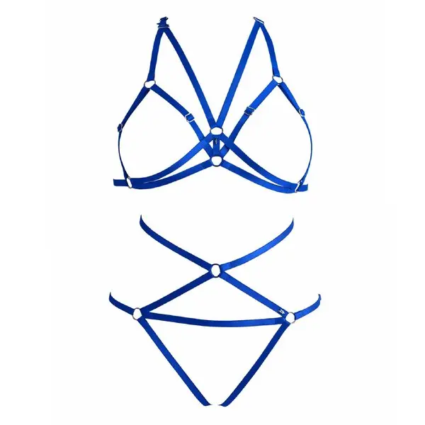 MY MOKONDO Isiban Lingerie Harness Set - Blue