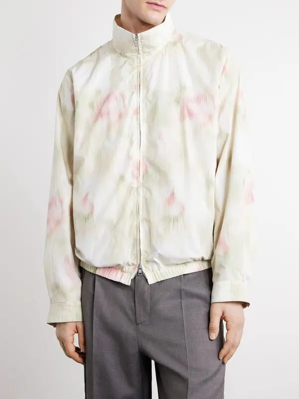 Our Legacy Casino" Floral Print Shell Jacket - Neutrals