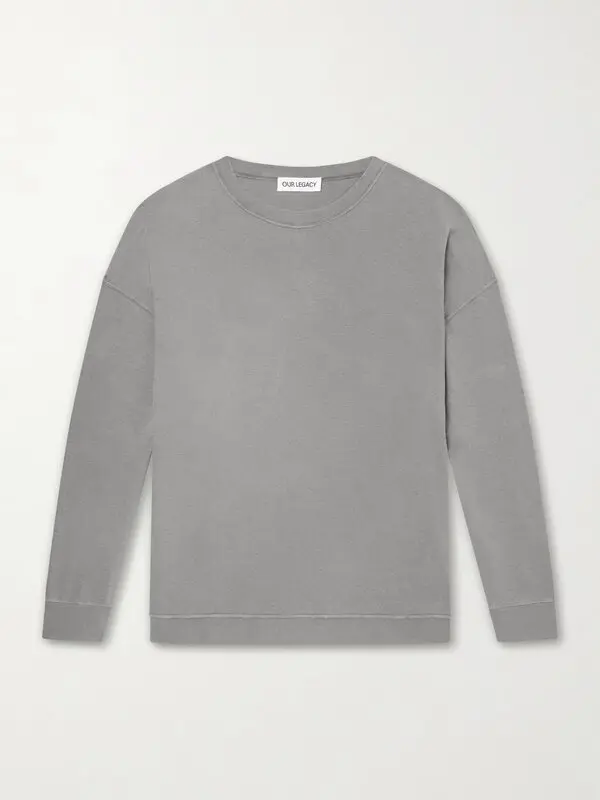 Our Legacy Slack Cotton-blend Jersey Sweatshirt - Green