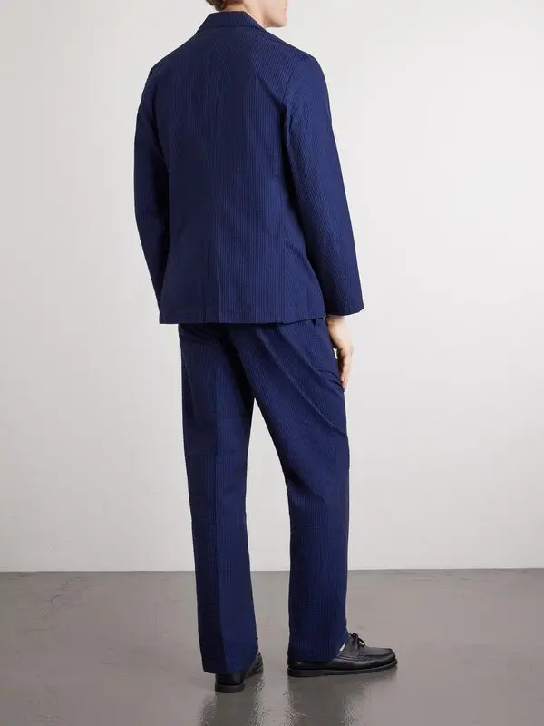 Portuguese Flannel Atlantico Organic Cotton-seersucker Suit Jacket