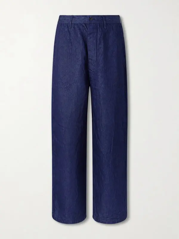 ORSLOW U.s. Navy Straight-leg Linen Trousers