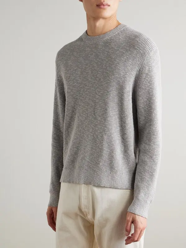 Nn07 Russell Crew 60028 Cotton Sweater - Gray