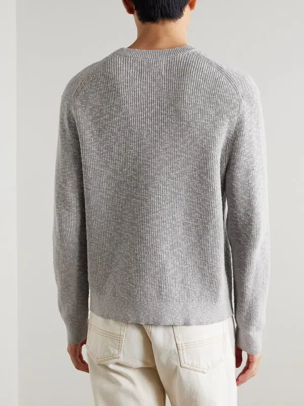 Nn07 Russell Crew 60028 Cotton Sweater - Gray