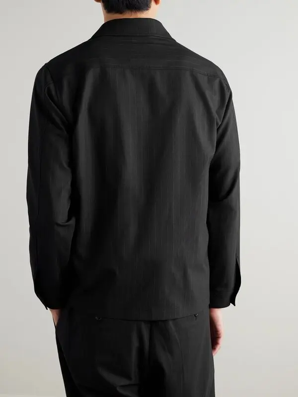Nn07 Zander Pinstriped Recycled Woven Jacket