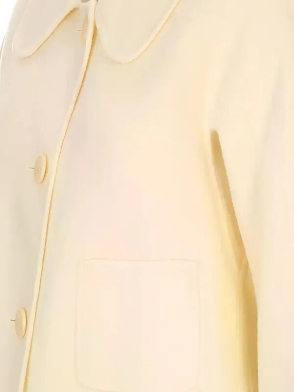 Max Mara Cropped Jacket With Pleat Detail - Neutrals