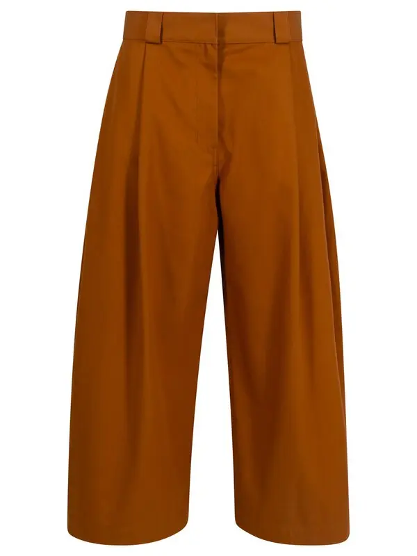 Balenciaga Barrel-leg Pleated Long Bermudas