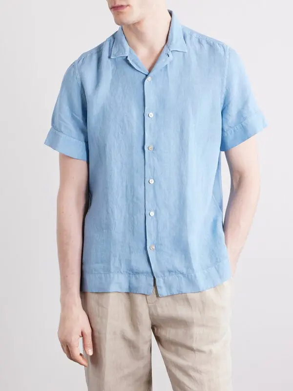 Boglioli Linen Shirt - Blue
