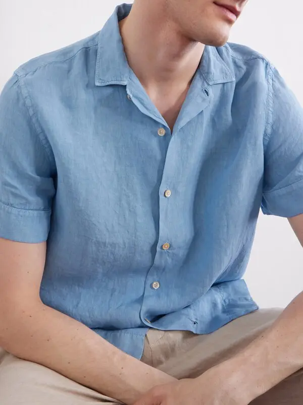Boglioli Linen Shirt - Blue