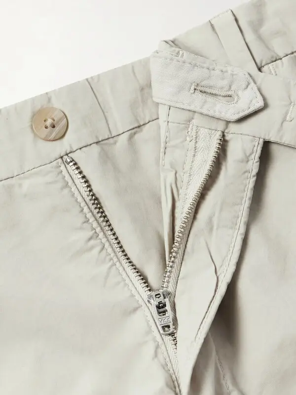 Boglioli Straight-leg Stretch Cotton Blend Trousers - Neutrals