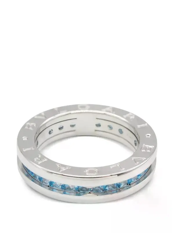 BVLGARI B.zero1 Blue Topaz Ring In 18k White Gold - Silver